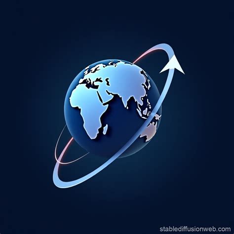 Fintech Globe With Graph Arrow Stable Diffusion Online