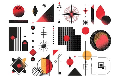 Abstract Geometric Composition With Bold Shapes And Colors Premium Ai Generated Image