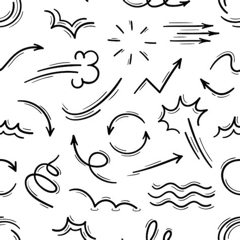 Premium Vector Movement And Motion Lines Seamless Pattern