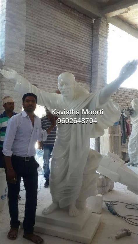 Painted White Marble Sai Baba Statue At Piece In Jaipur ID