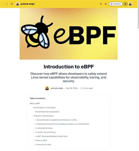 Ebpf Opensource Kernel Prateek Singh