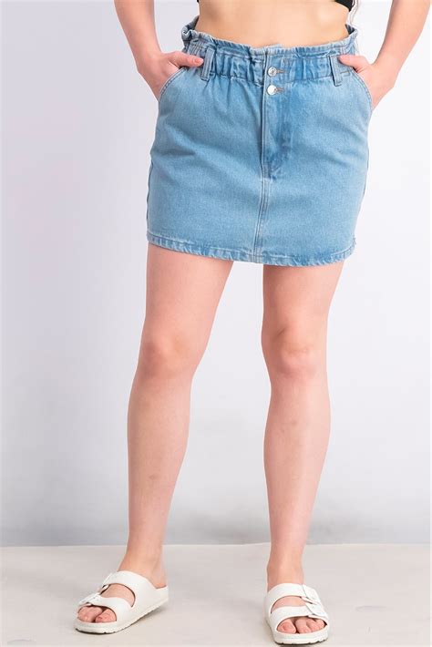دونت كول مي جينيفر تنورة نسائية صغيرة مغسولة ، أزرق Brands For Less