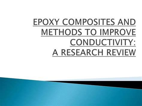 Epoxy Composites Thermal Conductivity Enhancement Pptx