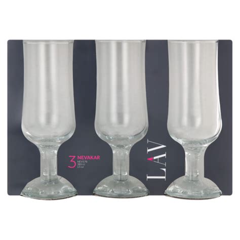 Lav Nevakar Stemmed Beer Glass 3 Piece Set Stemmed Glasses