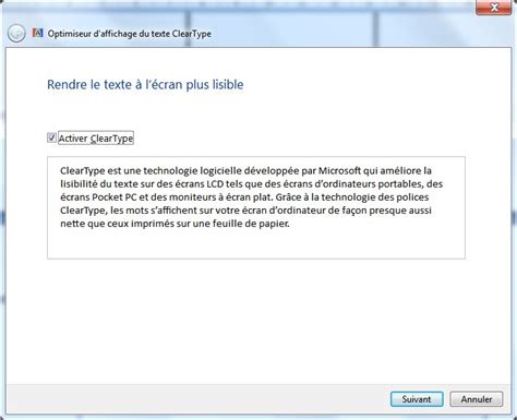 Comment Activer La Fonction Cleartype Dans Windows 7
