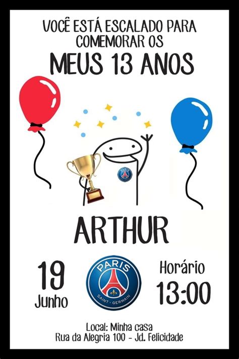 Convite Digital Aniversário Comemoração Festa Flork Bento