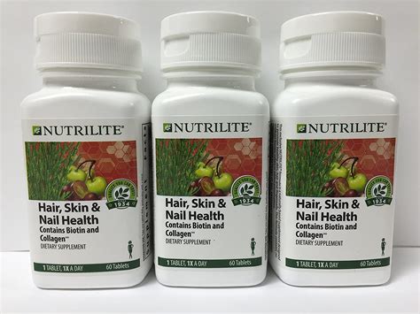 Nutrilite Complejo Para Cabello Piel Y Uñas 60 Pestañas X 3 Botellas