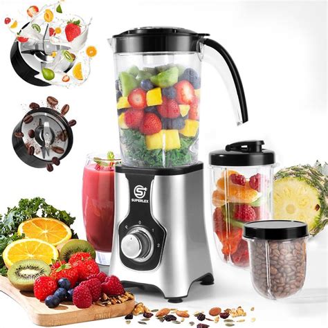 6 In 1 Food Processor Jug Blender Smoothie Maker Spice Coffee Grinder 1