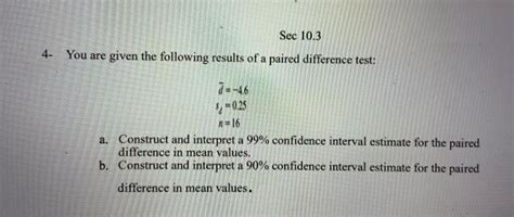 Solved Exercise 4 You Are Given The Following Null And