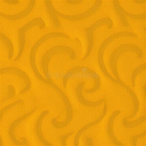 Abstract Yellow Patterned Fabric Texture Stock Illustration