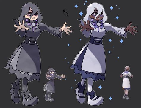 Hex Maniac And Hex Maniac Pokemon And 1 More Drawn By Midnytesketch