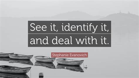 Stephanie Evanovich Quote See It Identify It And Deal With It