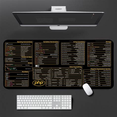 Php Cheat Sheet Desk Mat For Programmers Developer Desk Accessories