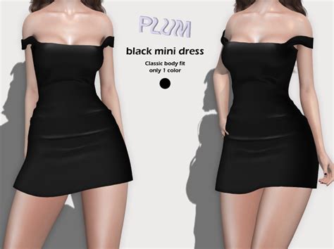 Second Life Marketplace ~ Plum Black Mini Dress Meshbody Classic