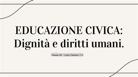 Ppt Educazione Civica Dignità E Diritti Umani Pdf Collegamenti