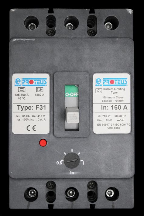 Proteus 160 Amp 35ka Triple Pole Mccb F31 Used Circuit Breaker