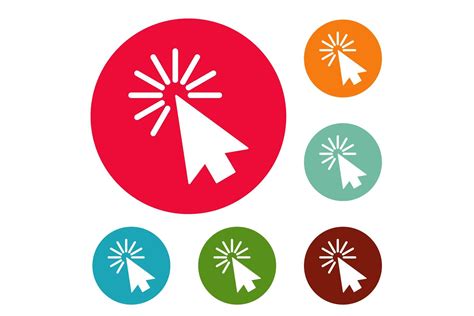 Cursor Interface Element Icons Circle Set Vector By Anatolir56 Thehungryjpeg