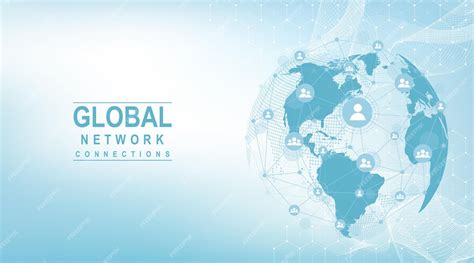 Premium Vector Global Network Connection Concept Big Data