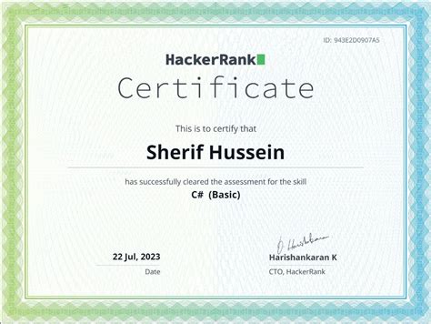 Sherif El Habibi 🇵🇸 On Linkedin Hackerrank Csharp Basics