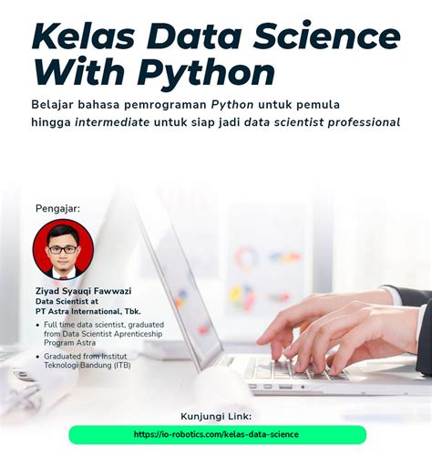 kelas data science menggunakan python io robotics
