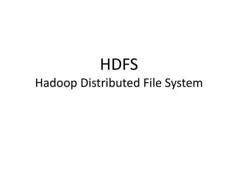 brief introduction to hadoop ppt download