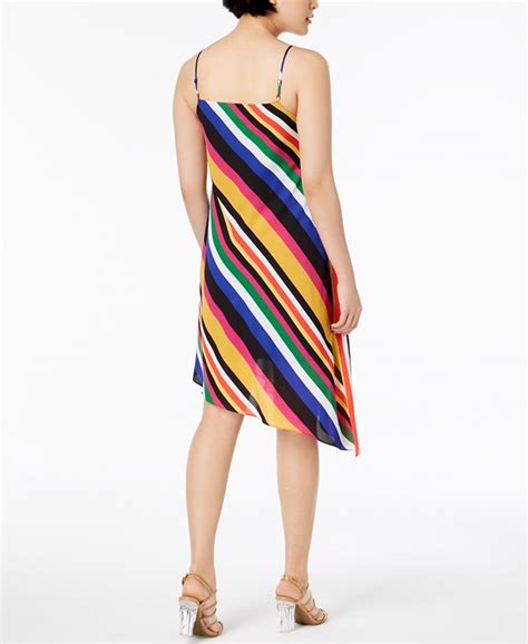 Bar Iii Striped Asymmetrical Dress Created For Macys Macys
