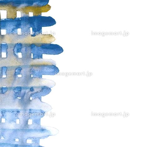水彩の青と黄色の線の正方形の背景イラスト 245777659 イメージマート