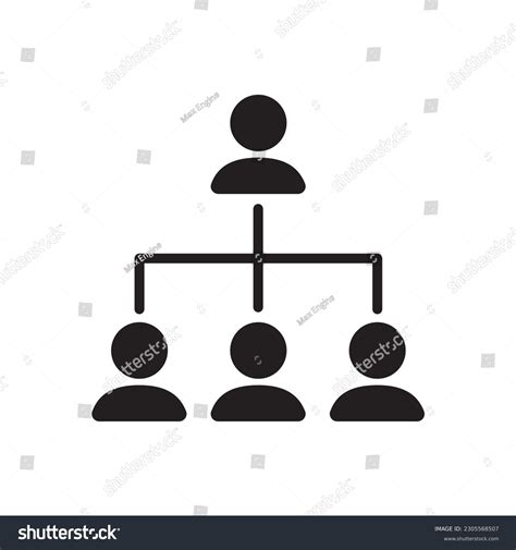 Organization Chart Vector Icon Company Structure Stock Vector Royalty Free 2305568507