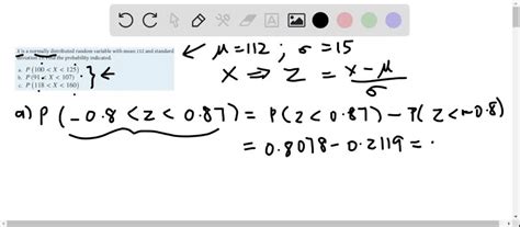 Solved A Normal Random Variable X Has Mean And Standard Numerade