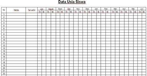 Contoh Tabel Nilai Siswa