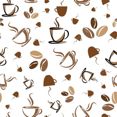 Coffee Background Vector Seamless Pattern Design Illustration Vector