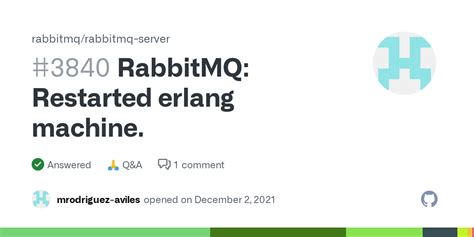 Rabbitmq Restarted Erlang Machine · Rabbitmq Rabbitmq Server