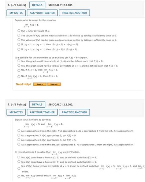 Solved Explain What Is Meant By The Equation