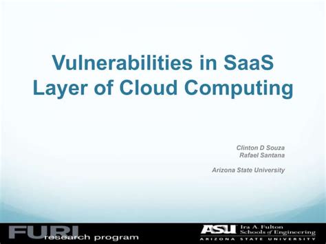 Vulnerabilities In Saas Layer Of Cloud Computing Ppt