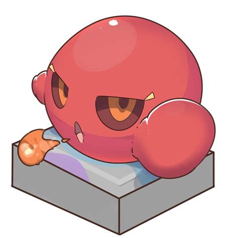 Pore Kenkyuuin Red Blobble World Flipper World Flipper Highres Jpeg Artifacts Breath