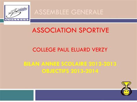 Ppt Assemblee Generale Association Sportive Powerpoint Presentation