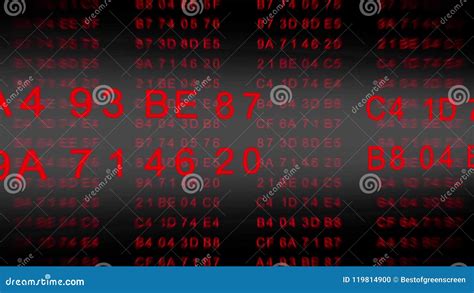 hexadecimal code data flow design red stock footage video of