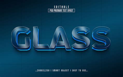 Glass 3d Editable Psd Text Effect Style Graphic By Mdjahidul99519 · Creative Fabrica