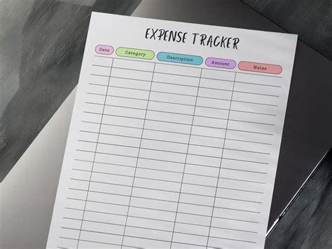 Printable Expense Log Expense Tracker Printable Spending Sheet