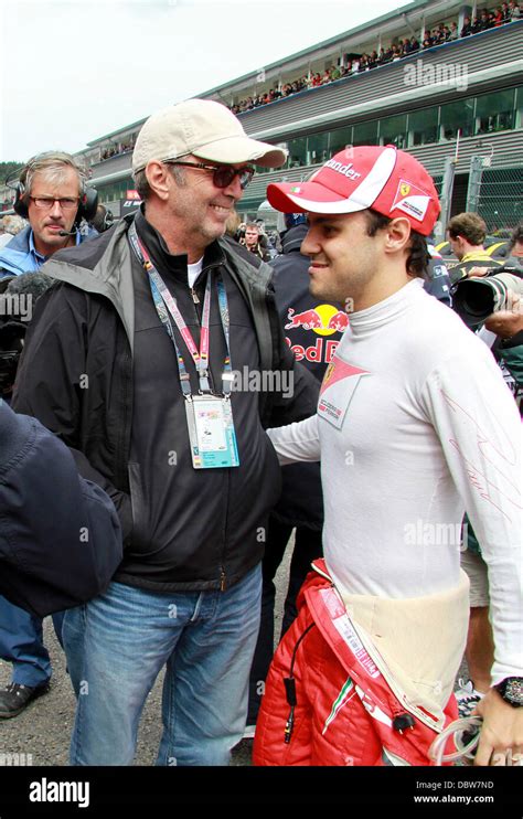 Felipe Massa Brazil With Eric Clapton Formula 1 The Belgian Grand