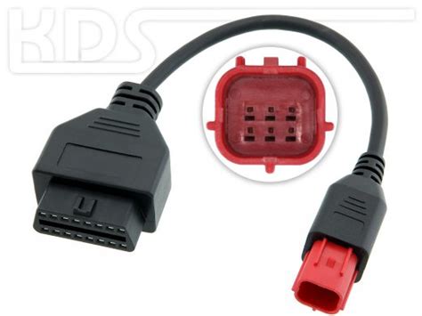 OBD Adapter KTM Motorcycle 6 Pin To OBD2 K Line CAN Bus KDS