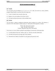 Python Data Analysis NumPy And Pandas Tasks Course Hero