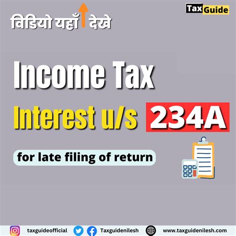 Section 234a Interest For Late Filing Of Income Tax Return Interest