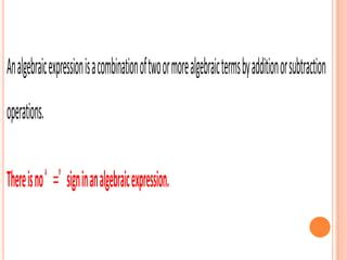 Chapter 3 Algebraic Expressions II PPTX
