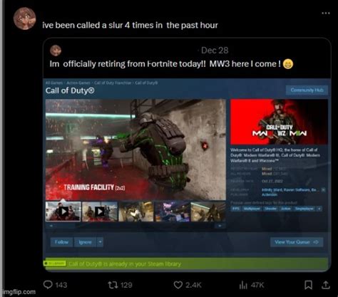 Retiring Fortnite Mw3 Imgflip