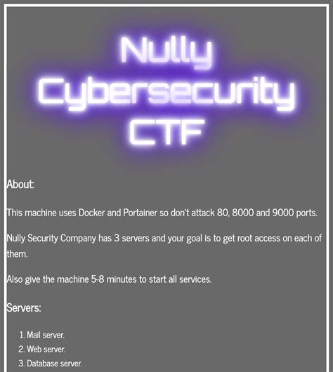 Nully Cybersecurity 1 ~ Vulnhub