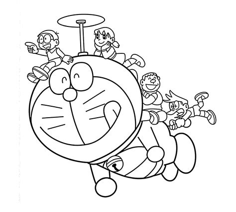 √kumpulan Gambar Mewarnai Doraemon Yang Banyak Dan Bagus