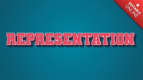 Representation Text Effect Generator