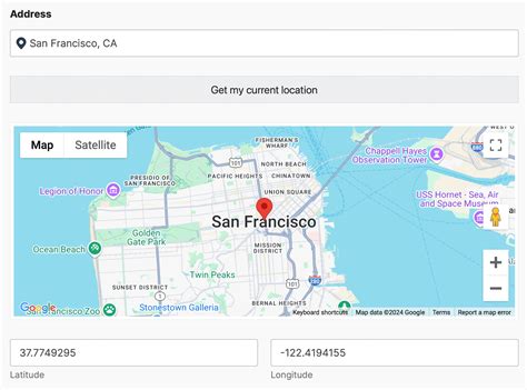 Map Field Wpforms Geolocation