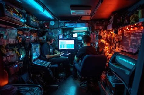 Premium Photo A Couple Of People That Are Sitting In A Room Generative Ai Image